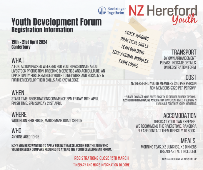 NZ Hereford Youth Development Forum 2024 - NZ Herefords